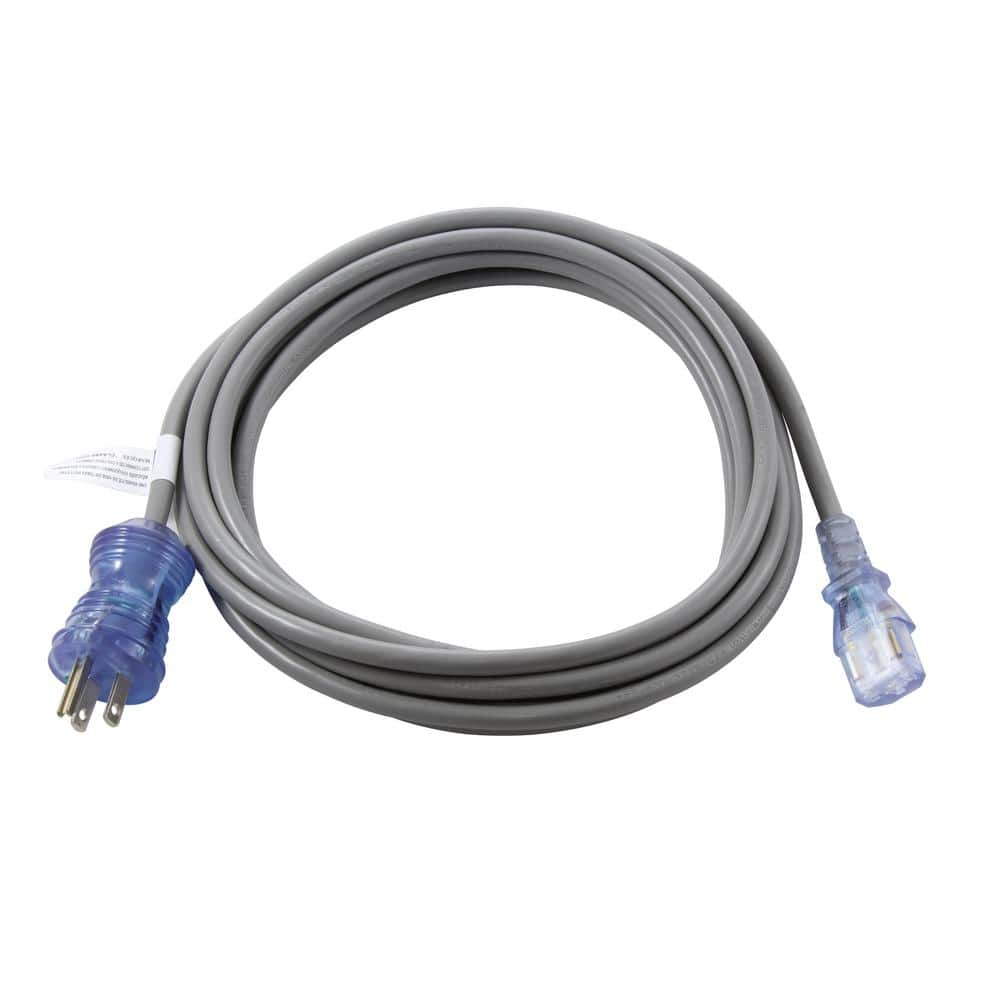 AC WORKS AC Connectors 15 ft. 10 Amp 18/3 Medical Grade Power Cord with ...