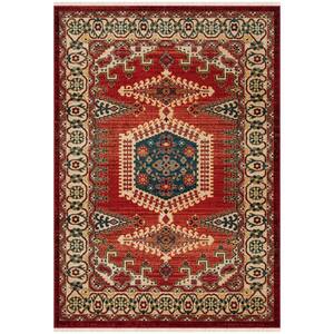 SAFAVIEH Kashan Blue/Tan 5 ft. x 7 ft. Border Area Rug KSN303G-5 - The ...