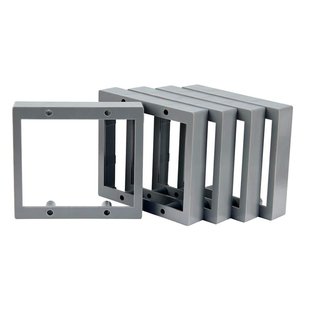 ReceptXtenders 2-Gang 3/4 in. Electrical Receptacle Box Extension Ring ...