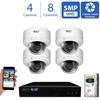 GW Security 4-Channel 5MP Security Surveillance System NVR with 4 ...