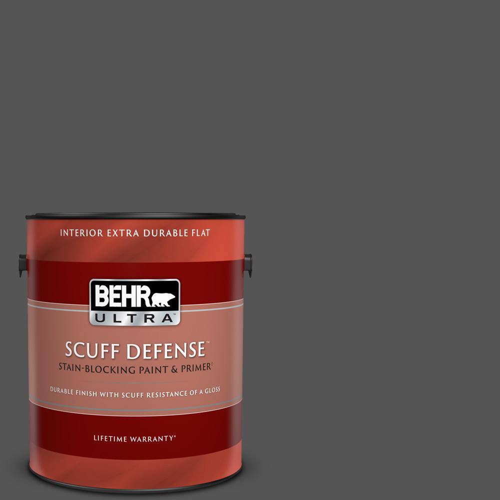 BEHR ULTRA 1 gal. #PPU25-01 Carbon Copy Extra Durable Flat Interior ...