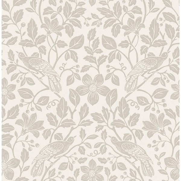 A-Street Prints Birds of Paraside Breeze Grey Floral Grey A-Street Prints Birds of Paraside Breeze Grey Floral Grey