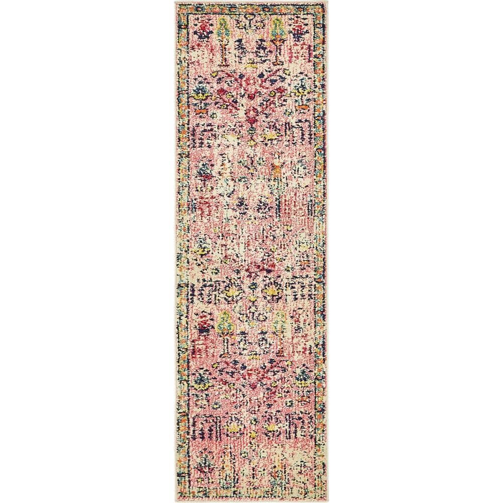 Unique Loom Monterey Adobe Pink 2' 0 x 6' 7 Runner Rug 3139950 - The ...