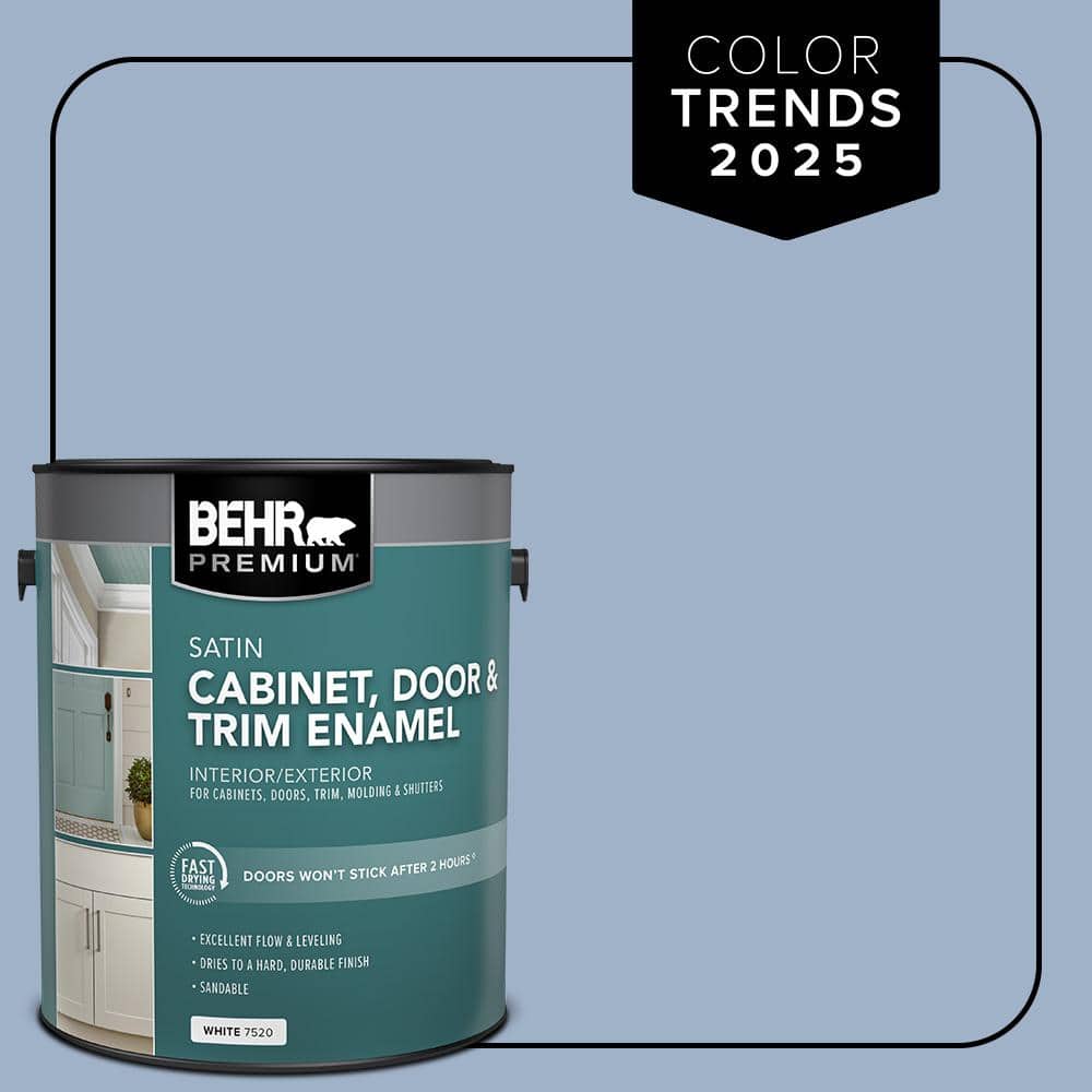 BEHR PREMIUM 1 gal. #S530-3 Aerial View Satin Enamel Interior/Exterior ...