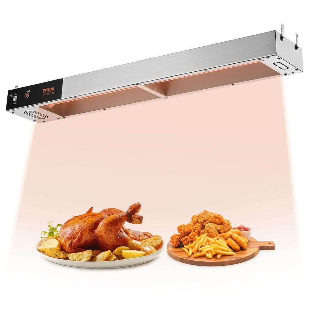 VEVOR French Fry Food Warmer 36 in. x 5.9 in. Stainless Steel Food Heat ...