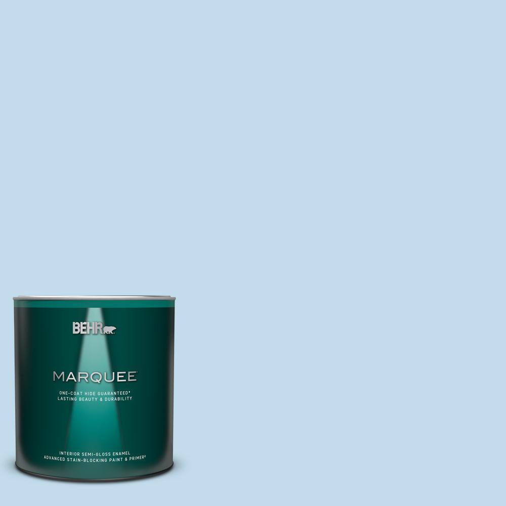 BEHR MARQUEE 1 qt. #560A-2 Morning Breeze Semi-Gloss Enamel Interior ...