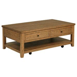 Coaster Payne 47.25 in. Distressed Brown Rectangle Wood Top Coffee ...