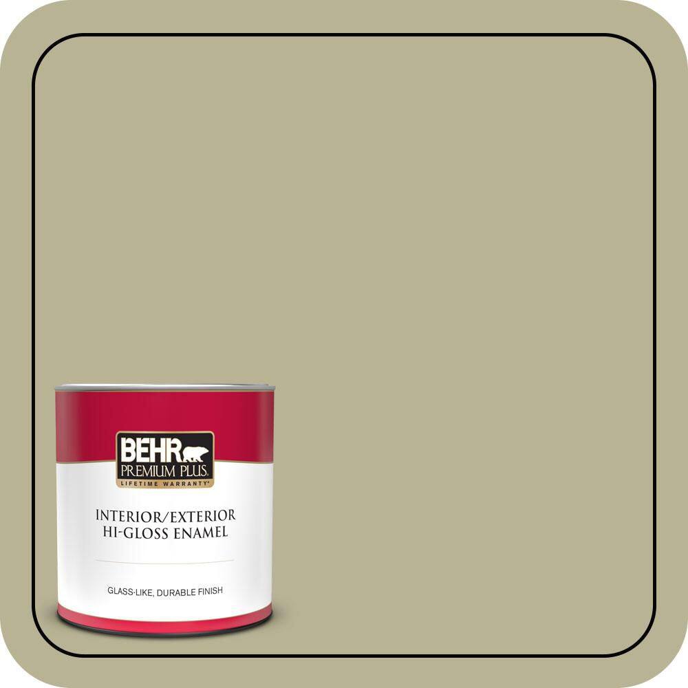 BEHR PREMIUM PLUS 1 qt. #PPU9-09 Seedling Hi-Gloss Enamel Interior ...