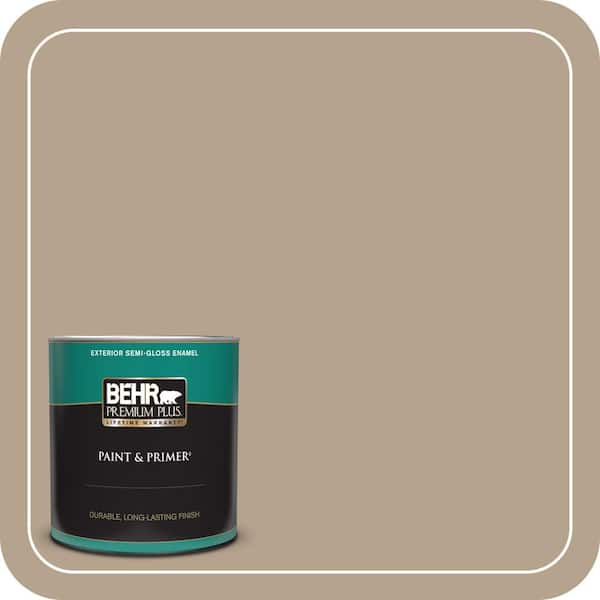 BEHR PREMIUM PLUS 1 qt. #ECC-53-2 Wild Rye Semi-Gloss Enamel Exterior ...