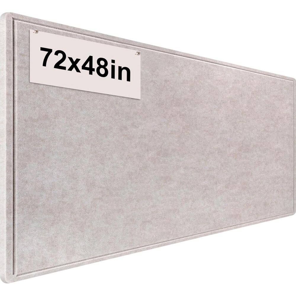Large Foldable 72 x 48 in. Felt Bulletin Board Alternative with 36 Pushpins Self-Adhesive Vision ...