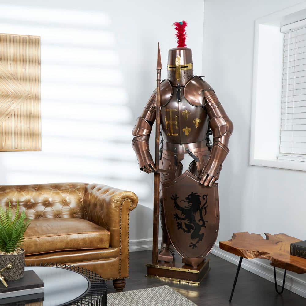 Litton Lane 79 in. H Copper Stainless Steel Armour 045464 - The Home Depot