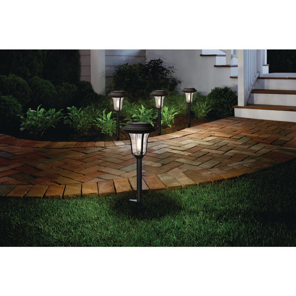 Reviews for Hampton Bay Rosemont 20-40 Lumen Black LED Outdoor Solar ...