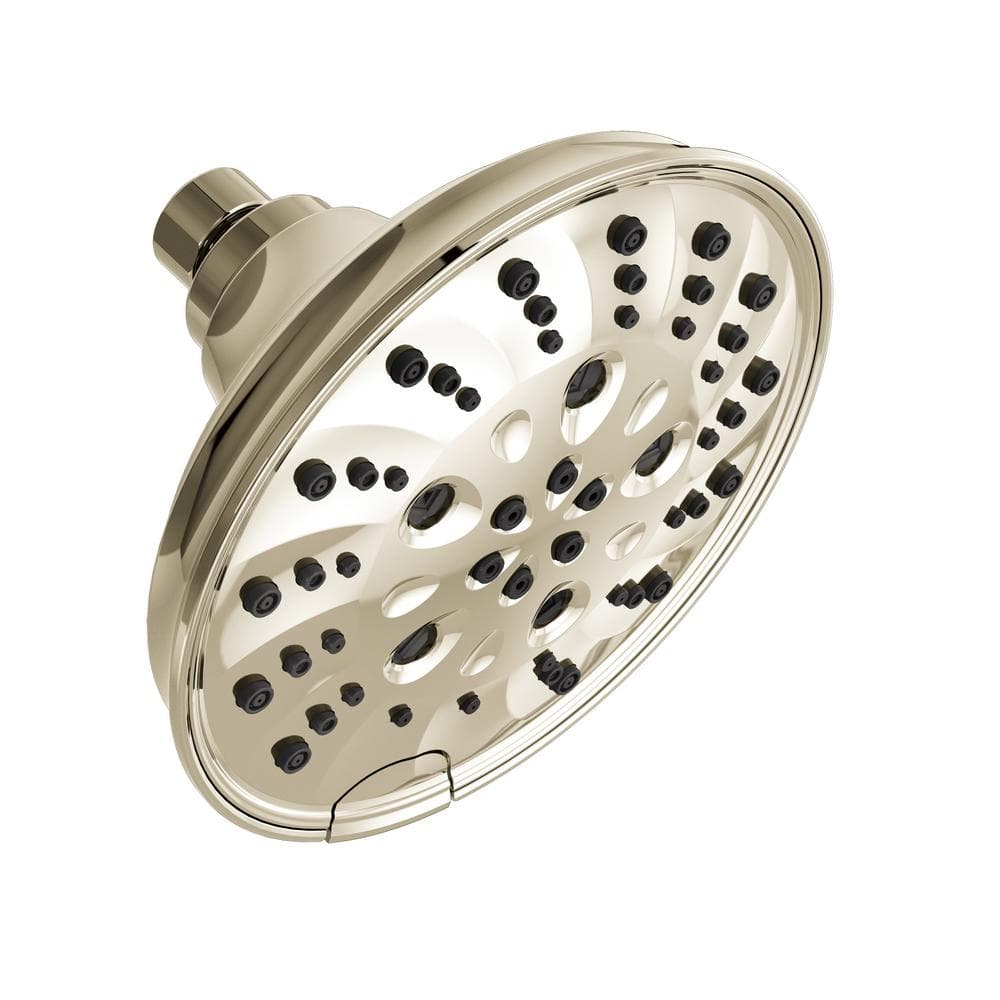Delta Pivotal 5-Spray Patterns 1.75 GPM 6 in. Wall Mount Fixed Shower ...