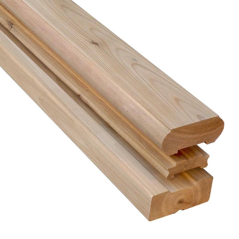 2 in. x 4 in. x 6 ft. Western Red Cedar 3-Piece Rail Kit 90003192 - The ...