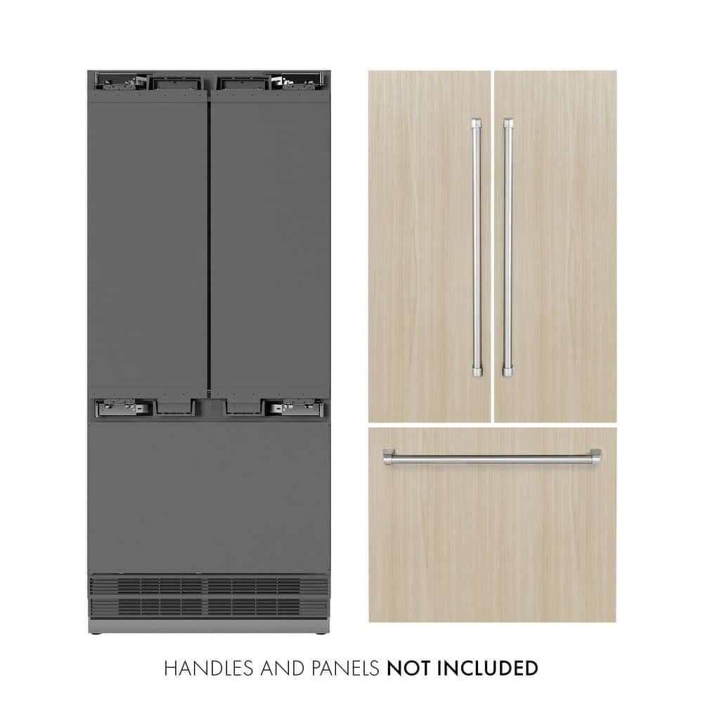 ZLINE Kitchen and Bath 36 in. 19.6 cu. ft. Panel Ready Built-In Bottom ...