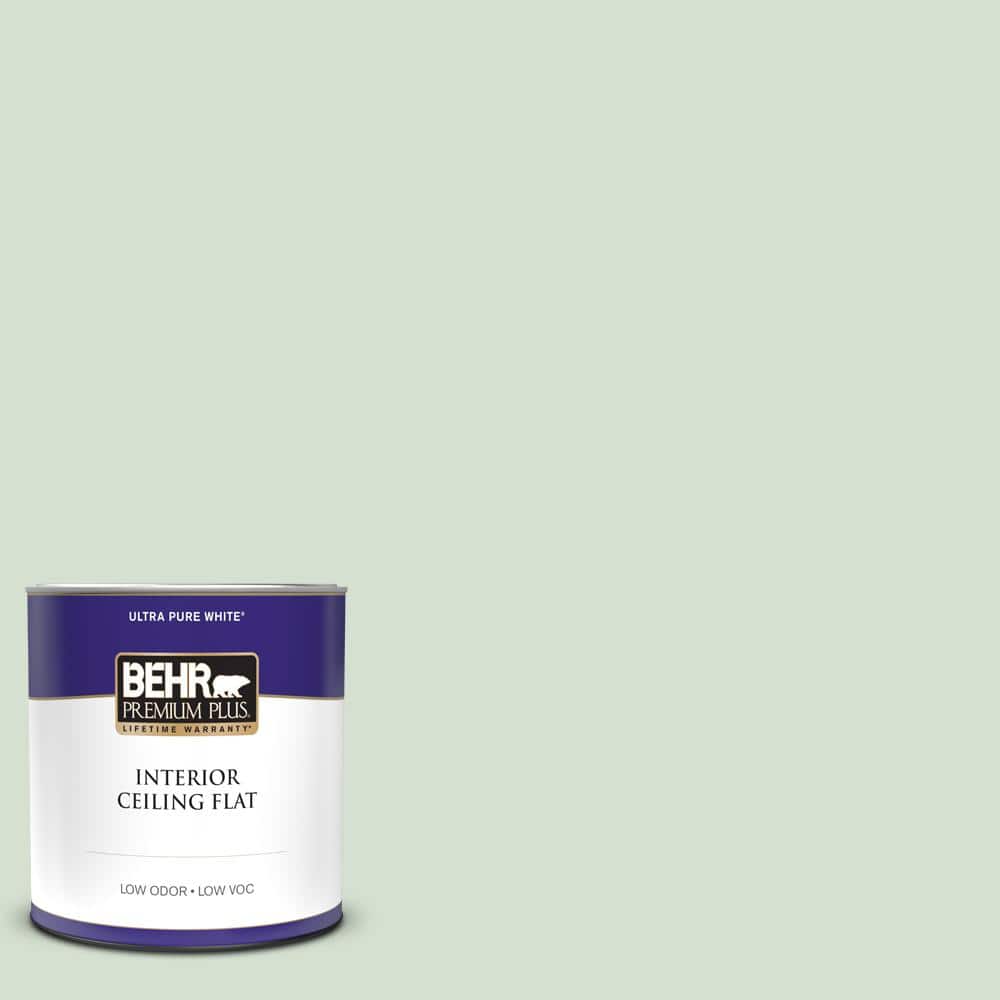 BEHR PREMIUM PLUS 1 qt. #S400-2 Comforting Green Ceiling Flat Interior ...
