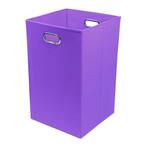 Modern Littles Color Pop Solid Purple Folding Laundry Basket BRILAUN201