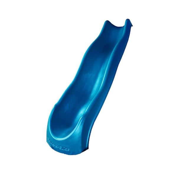 Gorilla Playsets Blue 10 ft. Deep Sided Wave Playground Slide for 5 ft ...
