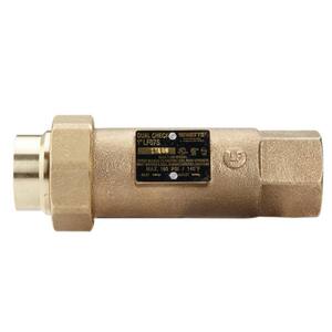 Watts 3/4 in. Bronze Double Check Valve Backflow Preventer Assembly Quarter Turn Shutoff with ...