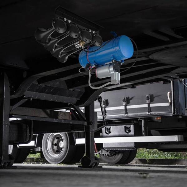 VEVOR Train Horns Kit 4 Trumpet Air Horn Kit 150 dB. Train Horns for Pickup Trucks 12 Volt Air Compressor 1.6 Gal. Tank QLBYCQGTZ12VRGCVHV9 0731 The Home Depot