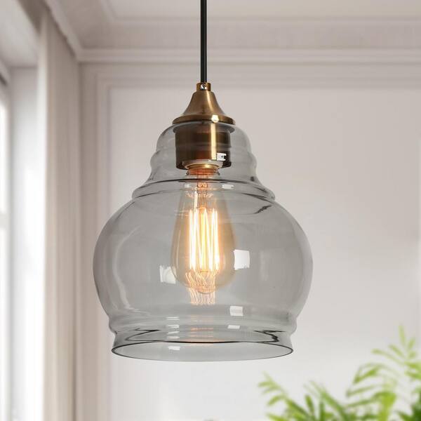 Uolfin Transitional Kitchen Island Jar-Shaped Pendant Light 1-Light ... Uolfin Transitional Kitchen Island Jar-Shaped Pendant Light 1-Light ...