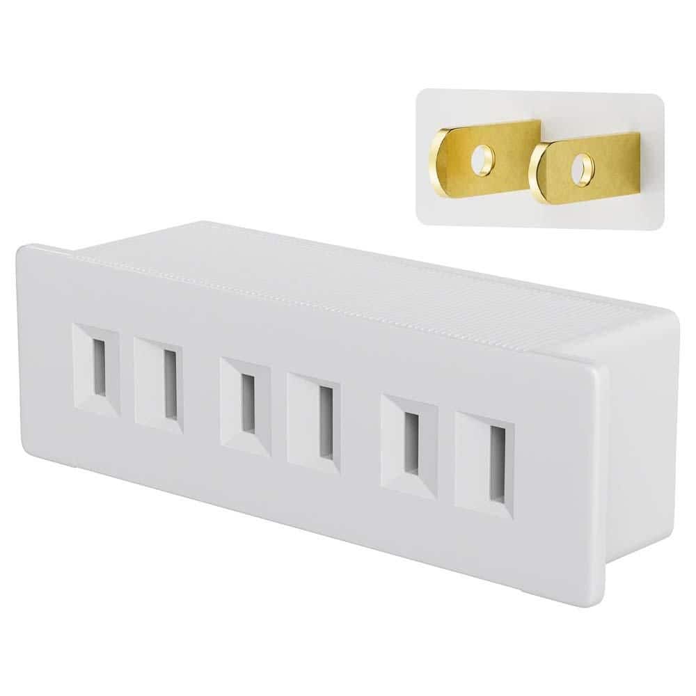 Yichuhaoxi 2 Prong Power Strip 3-Outlet Extender Wall Tap Polarized ...