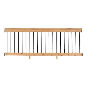 ProWood 6 ft. Cedar Moulded Rail Kit with Aluminum Square Balusters ...