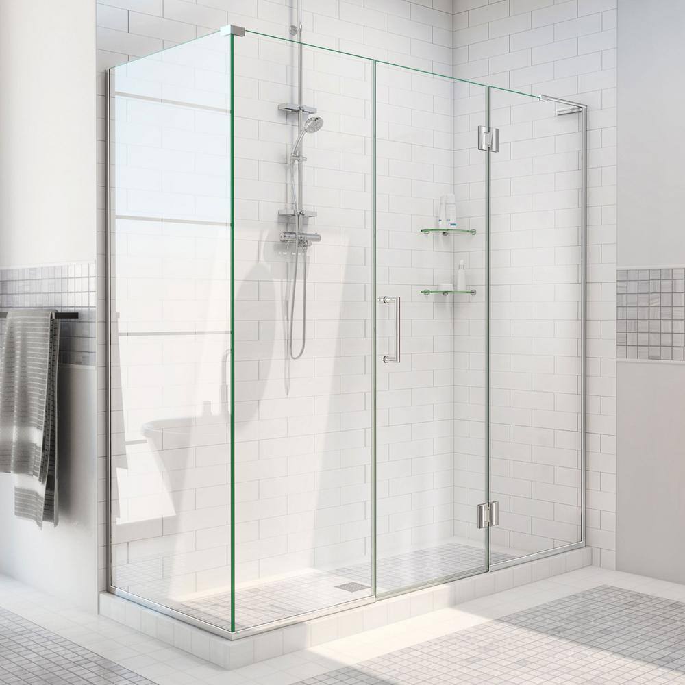 DreamLine Unidoor-X 70 in. W x 30-3/8 in. D x 72 in. H Frameless Hinged ...