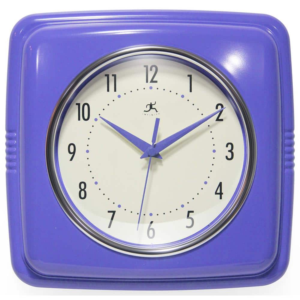 Infinity Instruments Square Retro Veri Peri Wall Clock 13228VP-4103 ...
