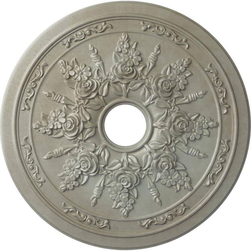 Ekena Millwork 1-1/2 in. x 23-5/8 in. x 23-5/8 in. Polyurethane Rose ...