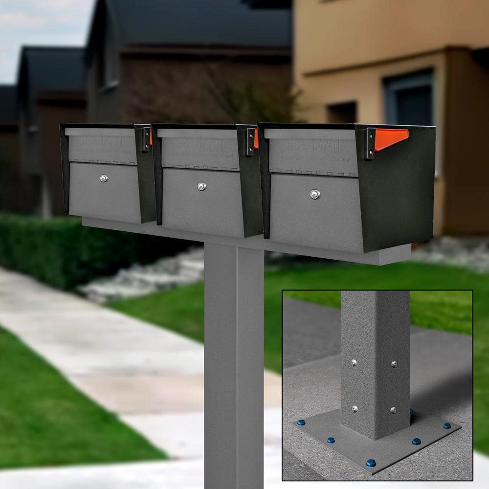 Mail Boss Mail Manager X3 Locking Mailbox Combo Kit with Surface-Mount ...