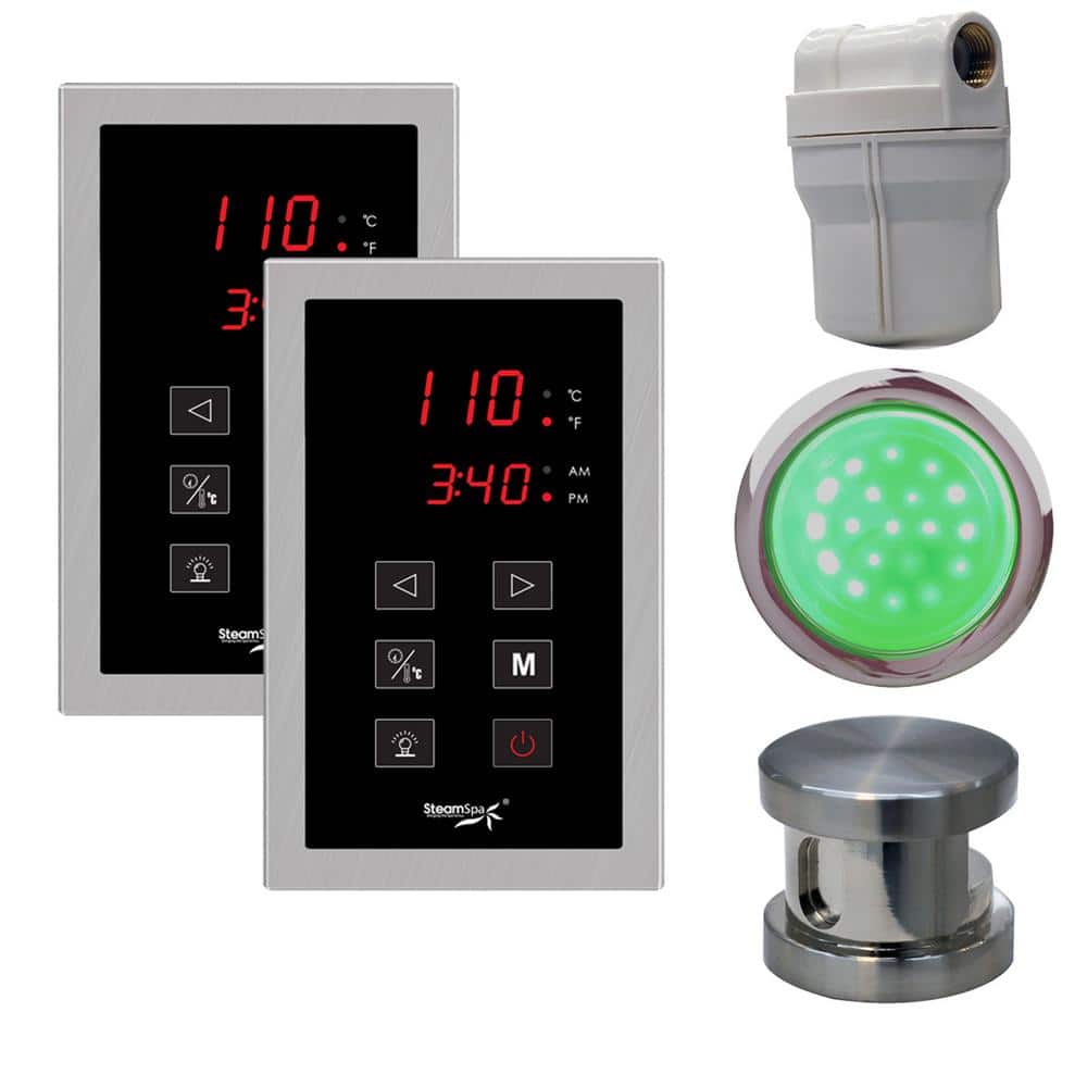 SteamSpa Royal Touch Panel Control Kit in Brushed Nickel RYTPKBN2 - The ...