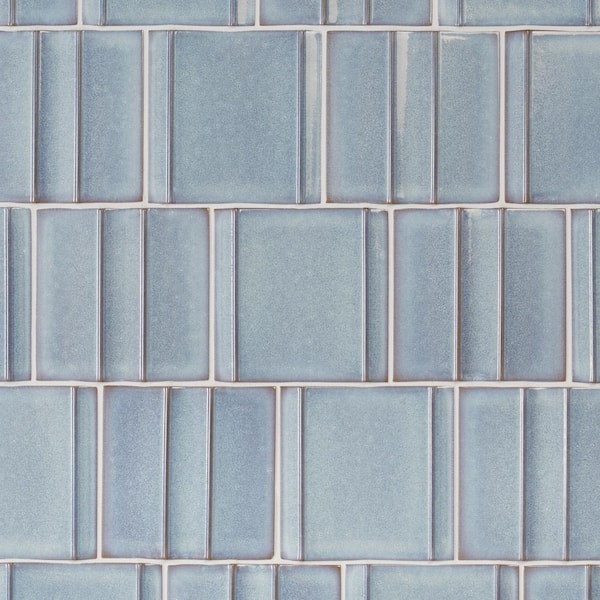 Ivy Hill Tile Hikari River Blue 5.82 in. x 5.82 in. 3D Polished ...