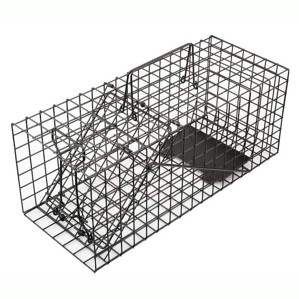 OGETFUUR 17 in. W x 7 in. D x 7 in. H Outdoor Live Squirrel Trap Heavy ...