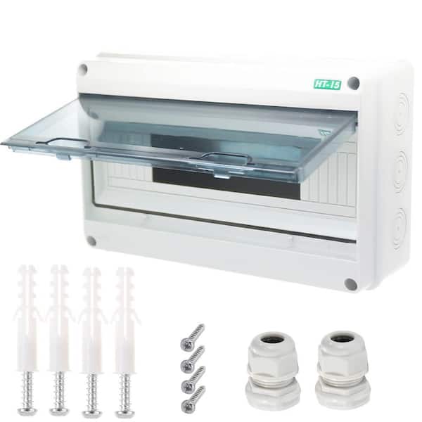 Lukyamzn 9 Way Outdoor Breaker Box IP65 ABS Plastic Din Rail Power ...