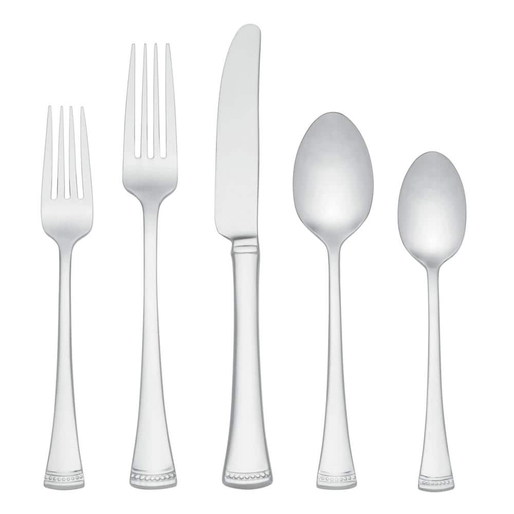 Lenox Portola 65-Piece Silver 18/10-Stainless Steel Flatware Set ...