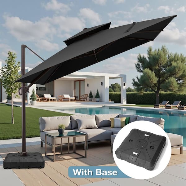 Reviews for CLOUDFLY 11 ft. x 11 ft. Aluminum Cantilever Patio Umbrella ...