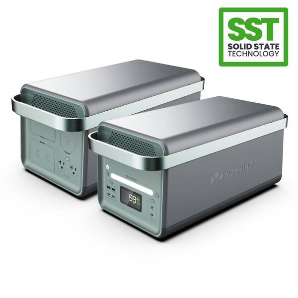 YOSHINO Solid-State Solar Battery Generator 4,000W (2,611Wh) Button ...