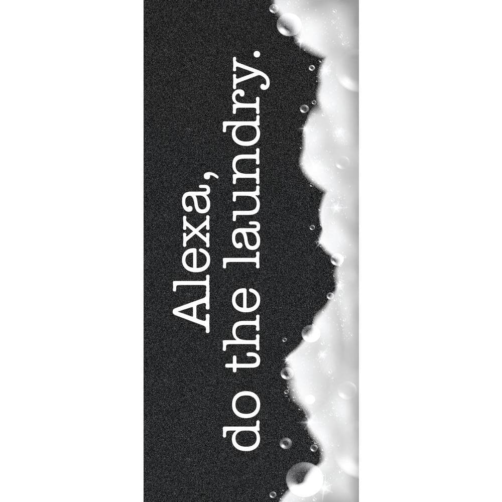 Soft Woven Laundry Room Collection Black 2 ft. x 5 ft. Laundry Alexa ...