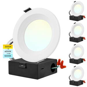5-in. White Recessed LED Lighting Kit with PAR30 Bulb Included (4-Pack ...