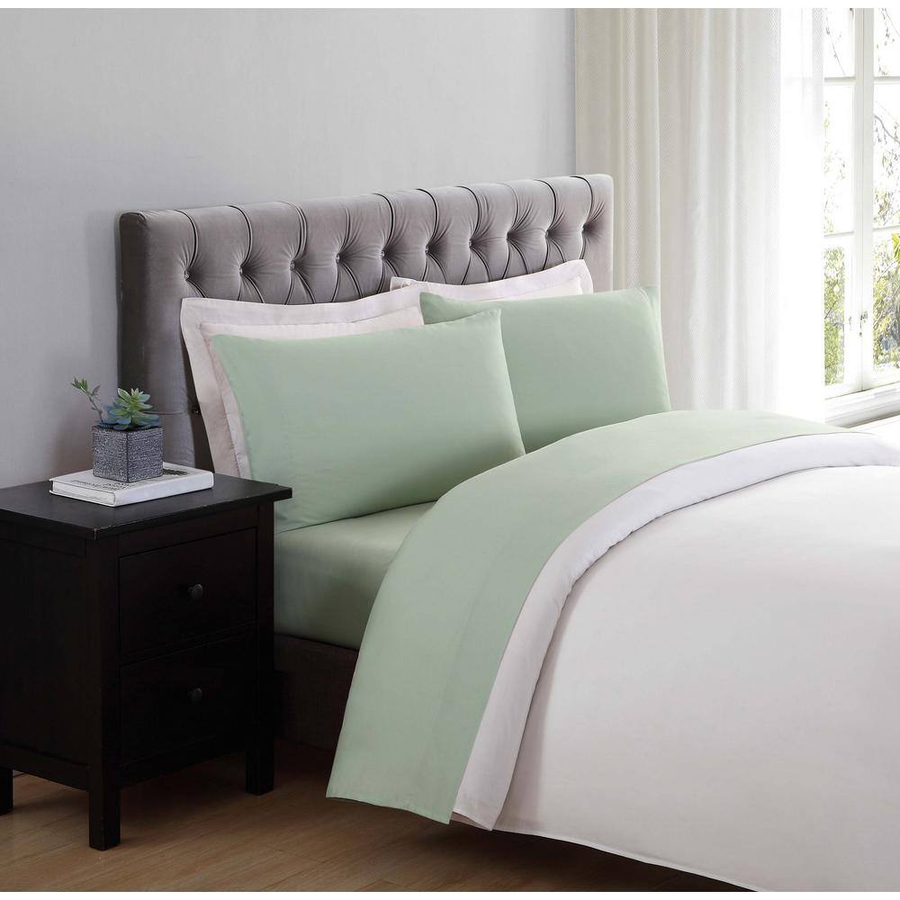 Truly Soft Sage 4-Piece Solid 180 Thread Count Microfiber King Sheet ...