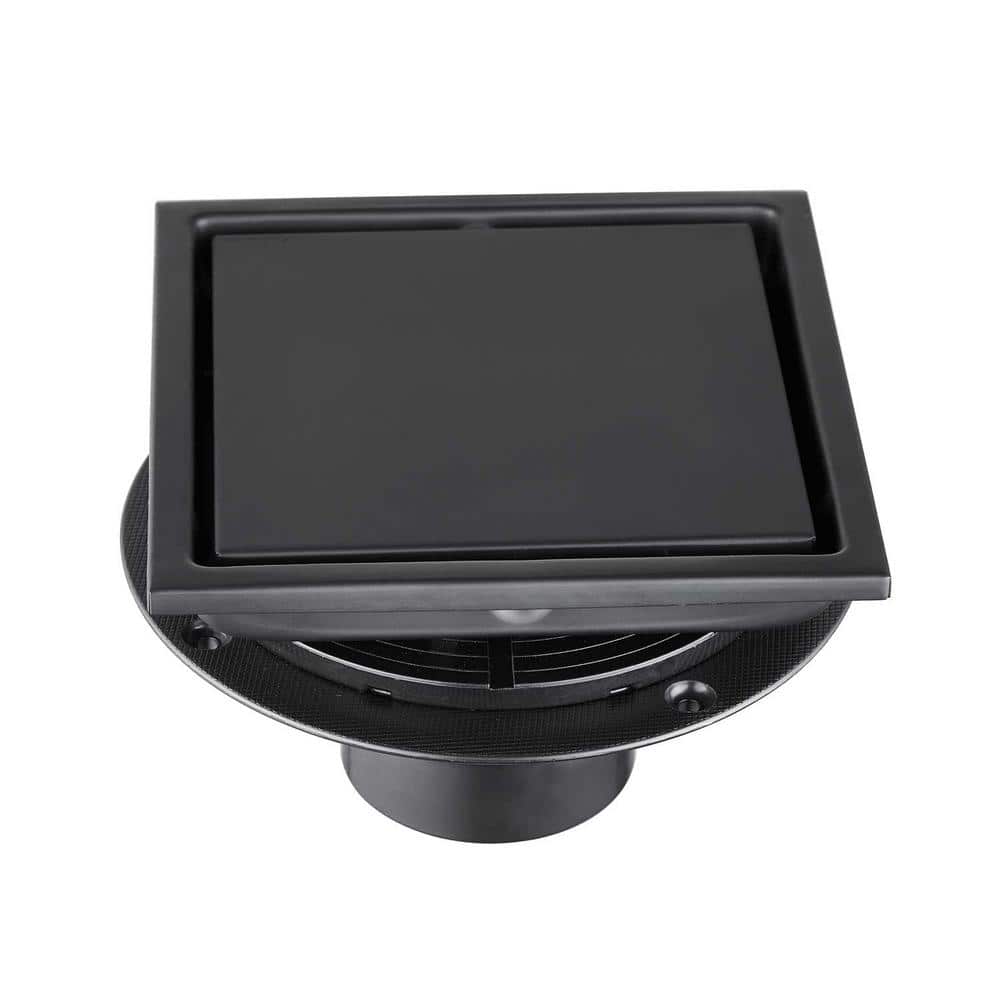 FORCLOVER 6 in. x 6 in. Stainless Steel Shower Floor Drain in Matte ...