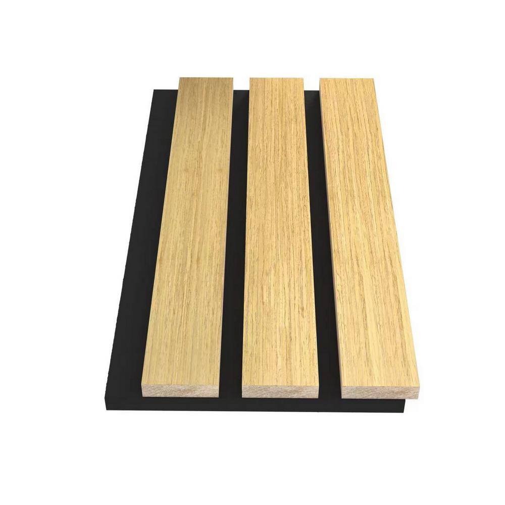 Ejoy SAMPLE 10 in. x 6 in x 0.83 in. Wide Slat Acoustic Wood Wall ...