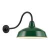 Hampton Bay Easton 14 in. 1-Light Hunter Green Barn Outdoor Wall Light ...