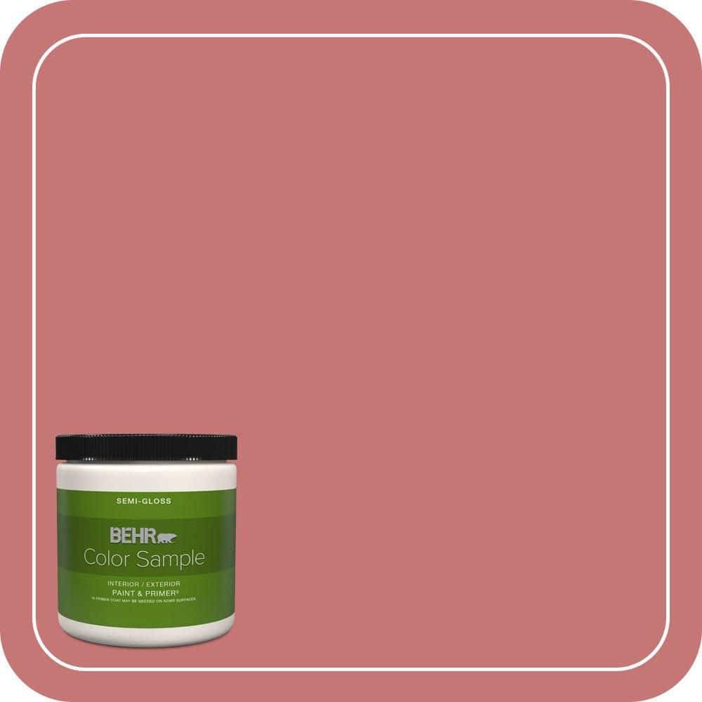 BEHR PREMIUM PLUS 8 oz. #150D-5 Deep Bloom Semi-Gloss Interior/Exterior ...