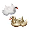 Swimline 75 in. White Ride-On Swan Float and Giant Inflatable Golden ...