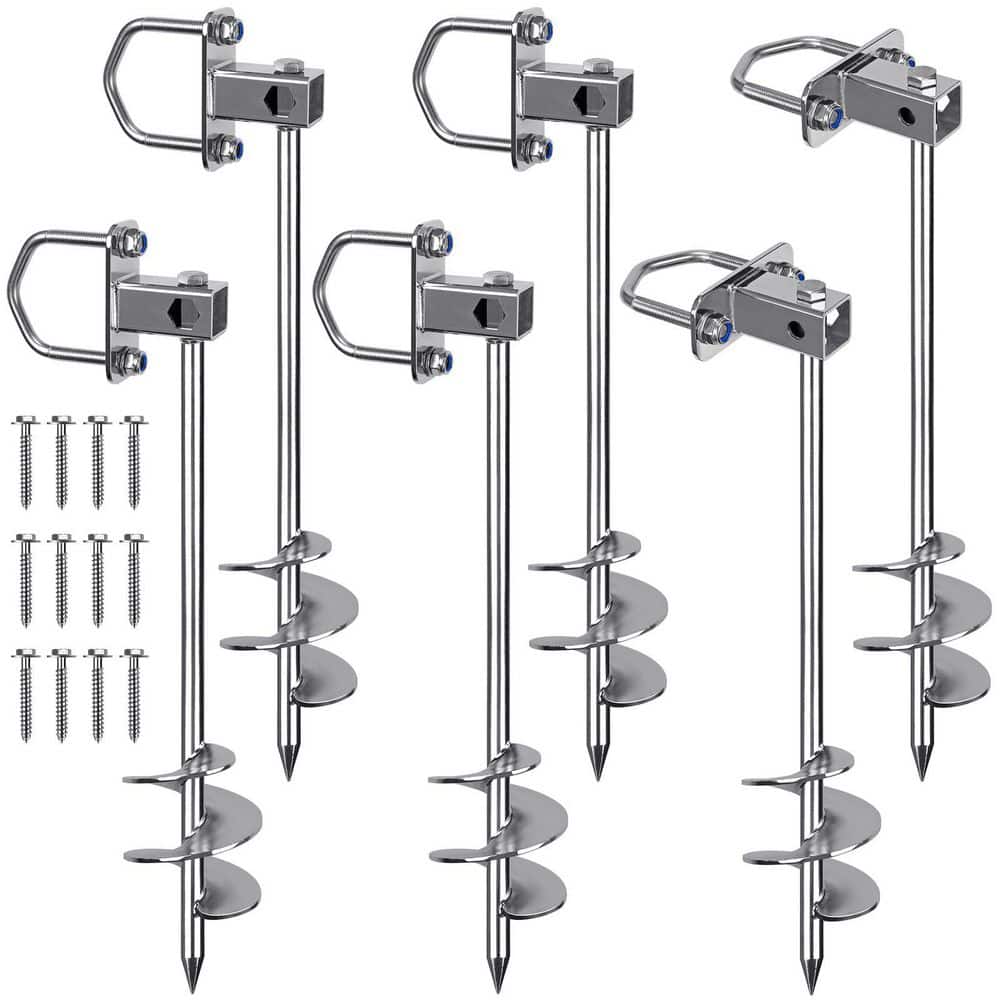 MOEPISY Multi-Purpose Ground Anchors Screw Mobile Home Anchors, Earth ...
