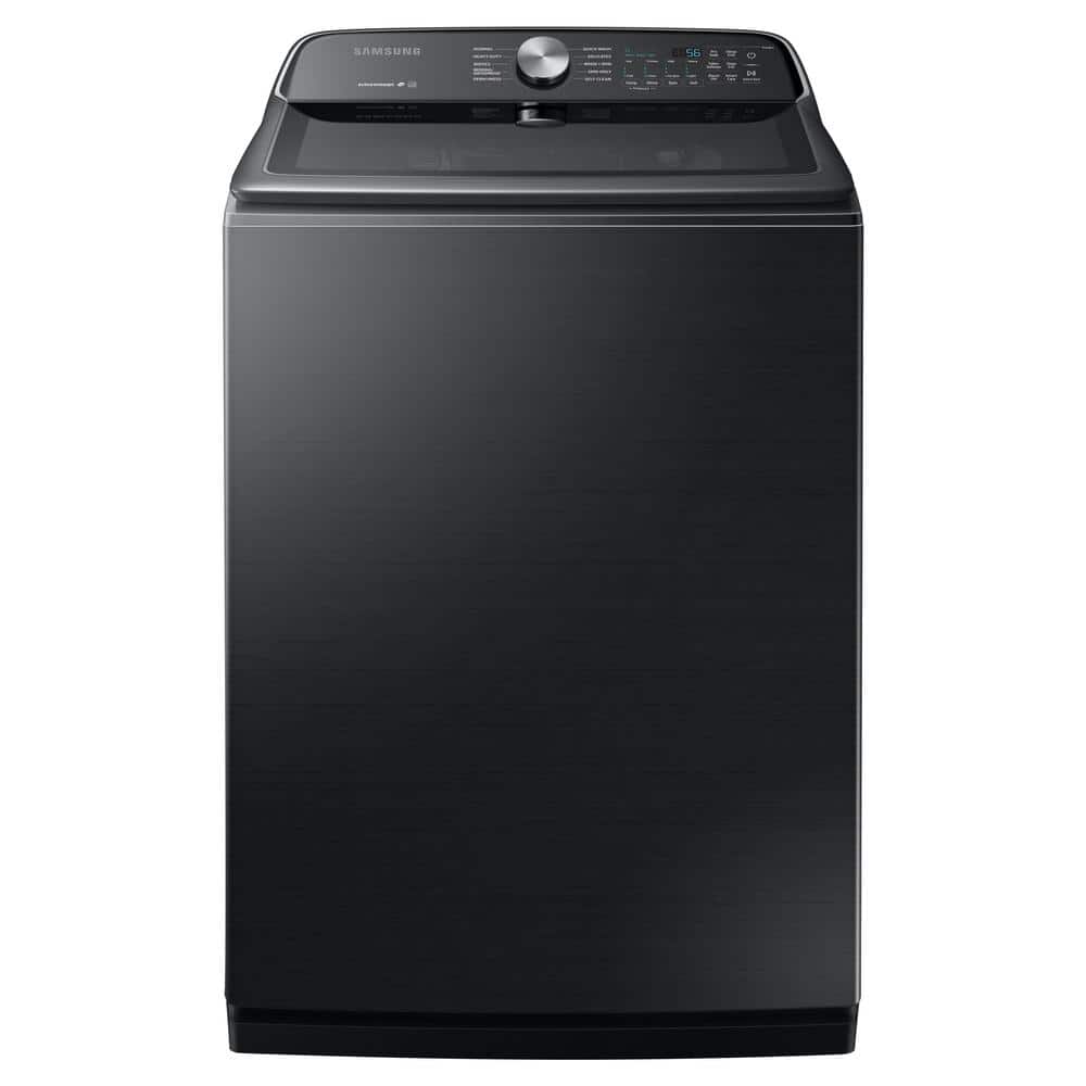 Samsung 5.4 cu. ft. Fingerprint Resistant Black Stainless Top Load ...