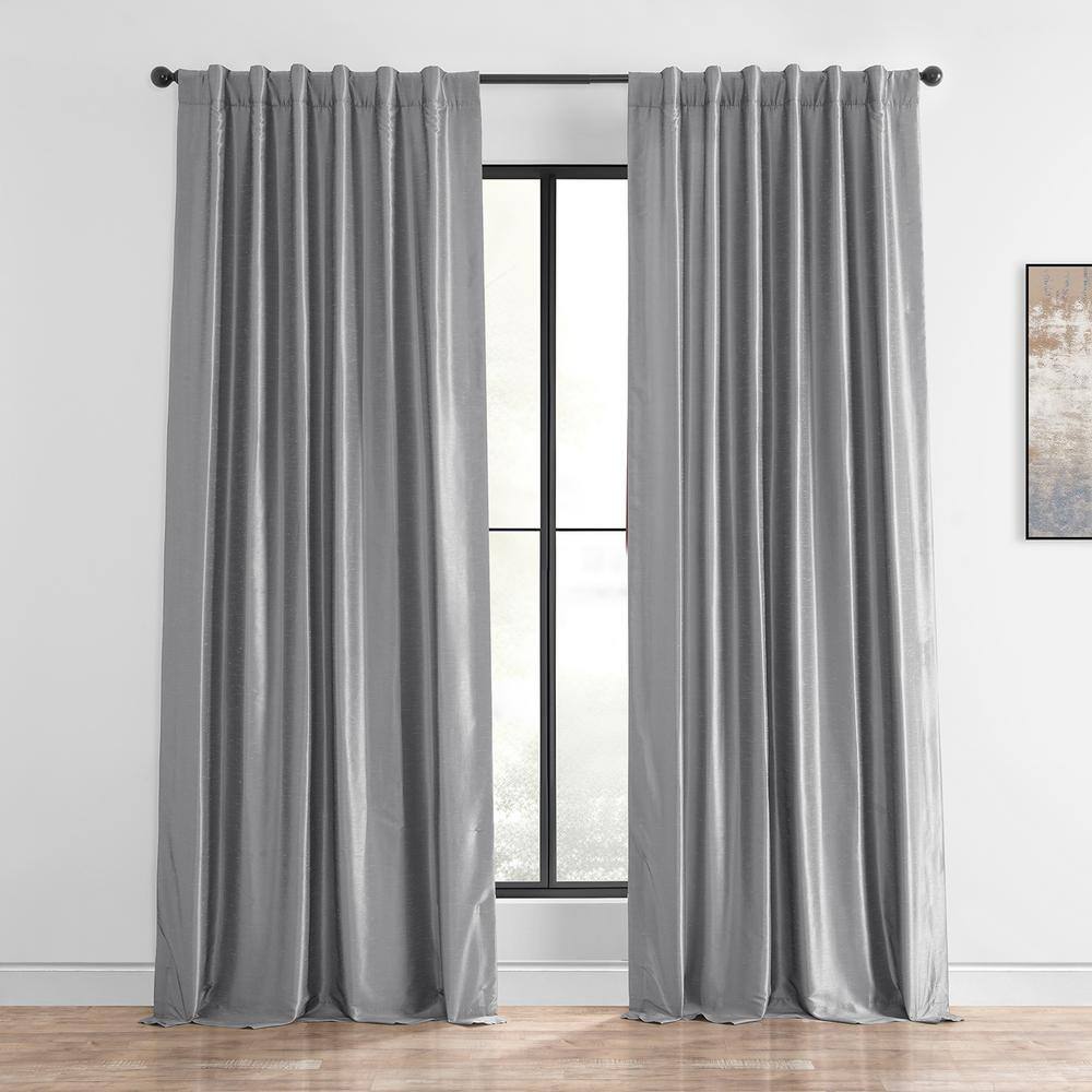 Exclusive Fabrics & Furnishings Storm Grey Solid Rod Pocket Room ...
