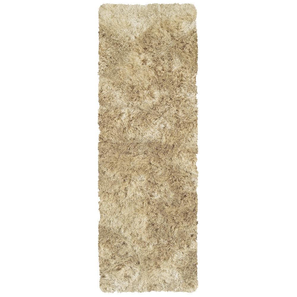 HomeRoots Taupe 2 ft. x 6 ft. Solid Color Runner Rug 2000510965 - The ...